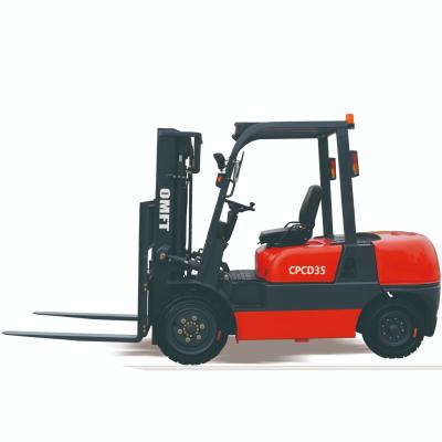 중국 3.5톤 3500kg Cpcd35 디젤 포크리프트 트럭 4.5m 4500mm 마스트 트리플렉스 및 무료 리프트 판매용