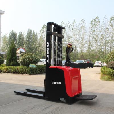 중국 CE ISO SGS 승인된 1.5톤 1500kg Cdd15W EPS 스탠드온 페달 전동 스택러 트럭 판매용