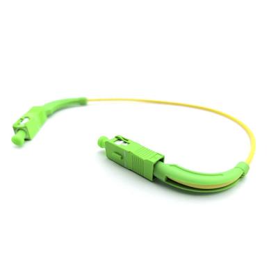 China Patch cord de fibra ótica SC APC bota angular de 90 graus G657A1 Simplex 0,3 Mtrs à venda