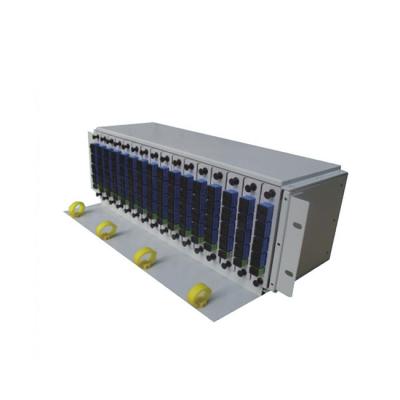 China 16 Slots 1x8 Fiber Optic Splitter 19 Inch 3.5U LGX Chassis for sale