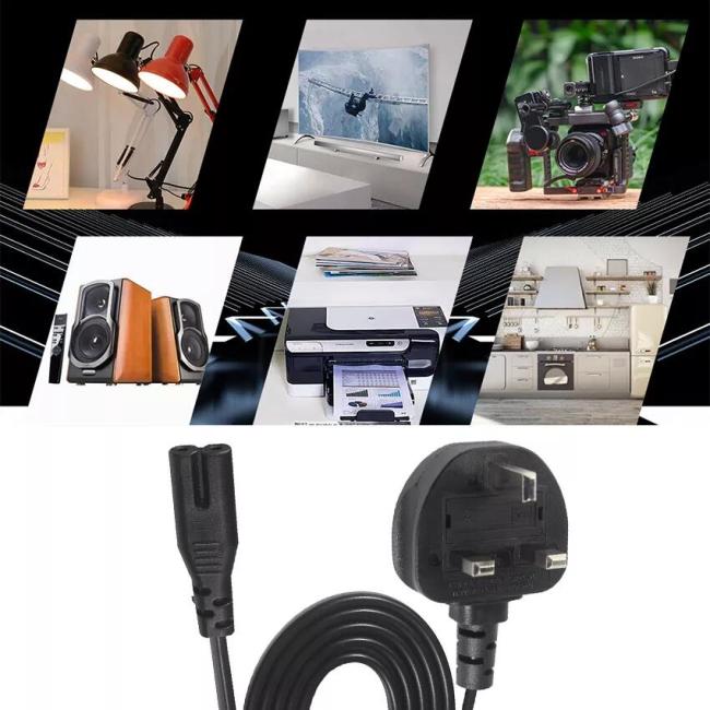 UK to IEC C7 power cord packaging