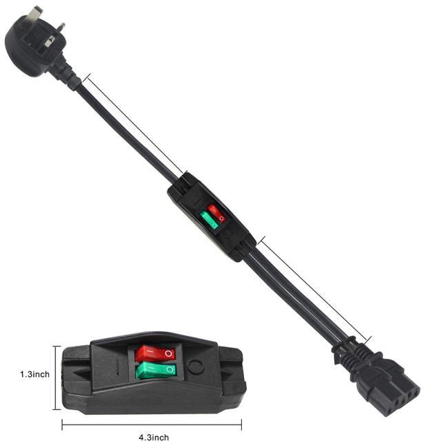 Close-up of UK plug connector