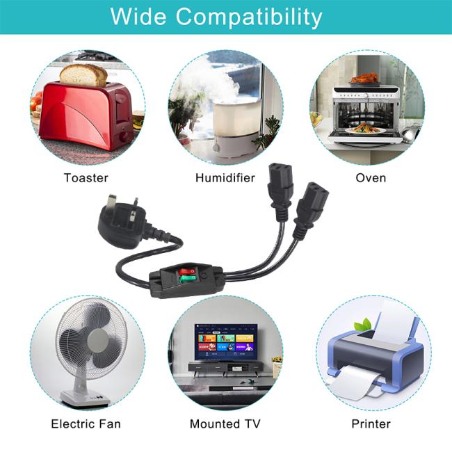 Power cord in use scenario