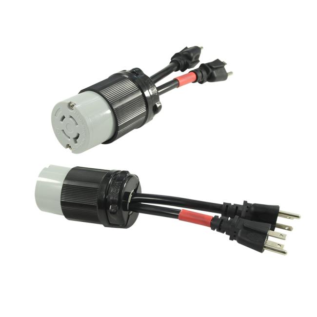 NEMA L14-20C extension cord connector detail