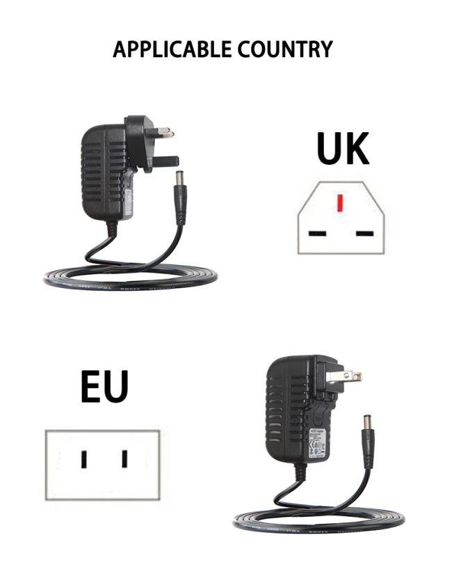 9V 1A Power Adapter close-up view