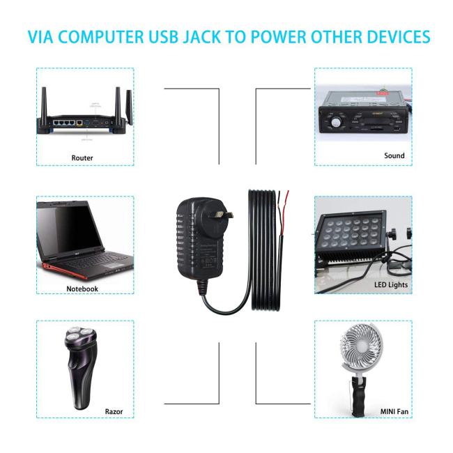 AU Plug DC Power Supply Adapter output details