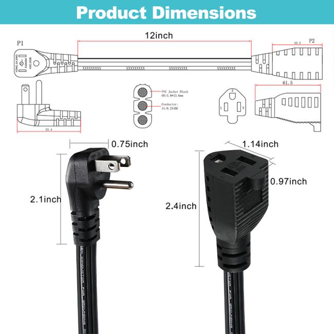 14 AWG SPT-3 Flat Wire Power Cord flexibility demonstration
