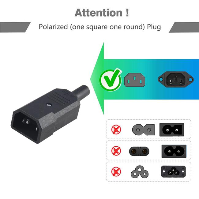 IEC C14 power connector front view