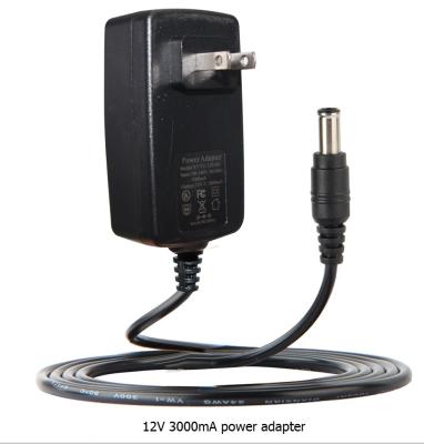 Κίνα 36W τοιχώδης 12V 3A προσαρμογός τροφοδοσίας με EU US AU UK πλέγματα 100-240V προς πώληση
