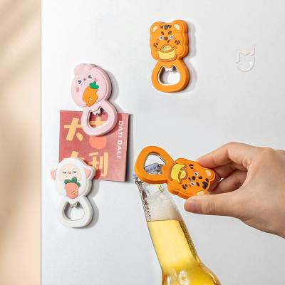 China Bar Tools Kitchen Gadget Stainless Steel Promotional Product Gift Custom logo Fridge Magnet Magnetic Bottle Beer Openers Round for sale