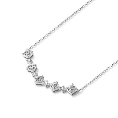 중국 간단한 디자인 18k 금 실험실에서 자란 다이아몬드 Pendant 일일 스타일 Pendant 파티를위한 흰 다이아몬드 보석 판매용