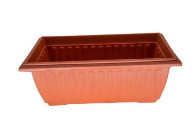 China Color de la terracota potes Rose Shamrock Flower Pot miniatura de la planta del rectángulo de 16 pulgadas en venta