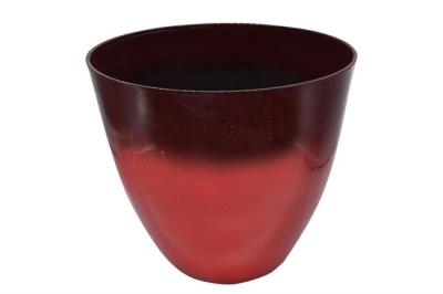 Cina OEM di plastica rotondo rosso dei vasi da fiori dei vasi 30cm della pianta dell'orto del balcone in vendita