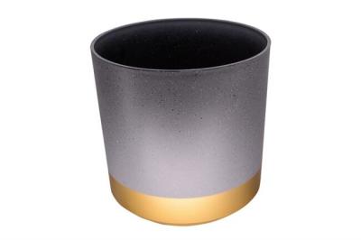 China Macetas decorativas recicladas los 9.6in del HDPE del diámetro PP con los agujeros del drenaje en venta