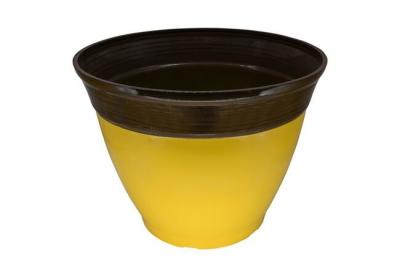 Cina Una piantatrice di plastica gialla da 15 galloni dell'ANIMALE DOMESTICO di Eco del PVC ZZ del vaso a 6 pollici amichevole della pianta in vendita