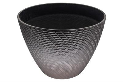 Китай цветочные горшки круга черноты баков 1.5GL завода 10.5inx10.5inx8.25in на открытом воздухе пластиковые продается