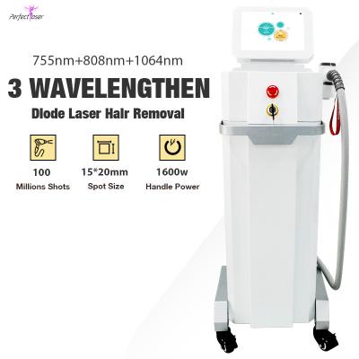 Cina 3500W 755nm 808nm 1064nm depilazione macchina con 15,6 pollici touch screen in vendita