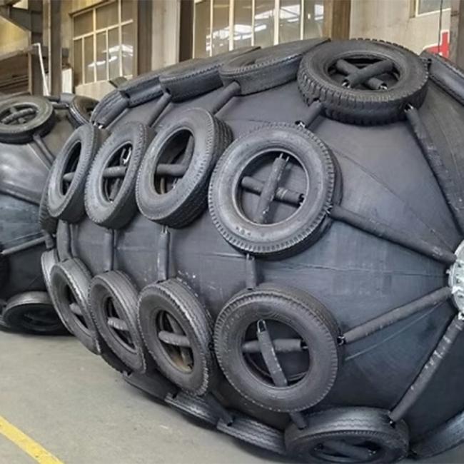 Industrial installation of marine fender system