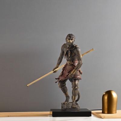 Metal Black Wukong Statue A Custom 3D Desktop Ornament for Home Decorations and
