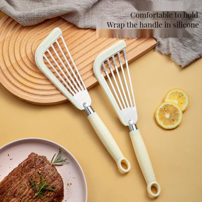 Chine Spatule résistante à la chaleur en acier inoxydable à fente de tourne-disque pour ustensiles de cuisine non adhésifs à vendre