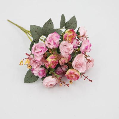 Chine De magnifiques roses en diamant artificiel en soie blanche pour les décorations de mariage à vendre