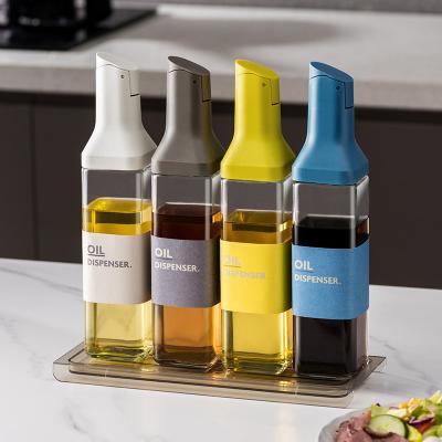 Κίνα 500 ml χωρητικότητα γυάλινο μπουκάλι μαγειρικού ελαίου και ξύδι με κομψό διανεμητήρα αδιάβροχο προς πώληση