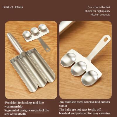 Chine BAMBOO Meatball Maker Set Cuillère et fourchettes manuelles antiadhésives pour une cuisson à domicile sans effort à vendre