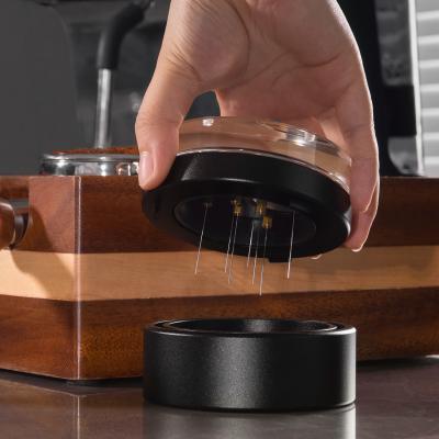 중국 검은색 7개의 바늘 0.4mm WDT 에스프레소 커피 배급 도구 차 커피 바늘 배급 도구 WDT 도구 판매용