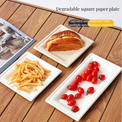 Chine Des assiettes de dîner jetables de canne à sucre personnalisées, écologiques, de couleur naturelle à vendre