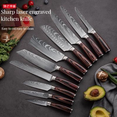 Κίνα 5 ίντσες Santoku μαχαίρι σετ από ανοξείδωτο χάλυβα μαγειρική μαχαίρι σεφ με κάλυμμα μαχαίρι μαγειρική προς πώληση