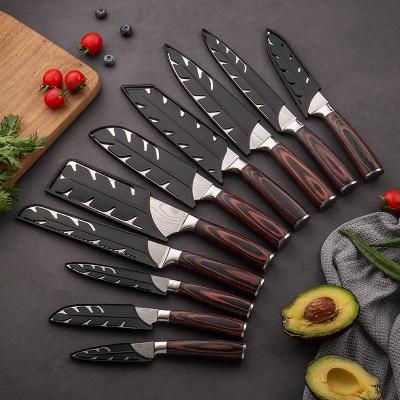 Κίνα 5 ίντσες Santoku μαχαίρι σετ από ανοξείδωτο χάλυβα μαγειρική μαχαίρι σεφ με κάλυμμα μαχαίρι μαγειρική προς πώληση