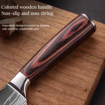 Κίνα 5 ίντσες Santoku μαχαίρι σετ από ανοξείδωτο χάλυβα μαγειρική μαχαίρι σεφ με κάλυμμα μαχαίρι μαγειρική προς πώληση