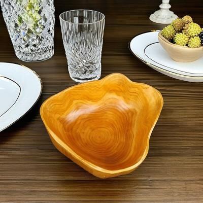 Chine Des bols en bois pour les clés et les noix sculptés à la main Décoration de la salle à manger de la ferme rustique à vendre