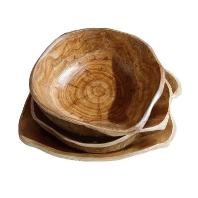 Chine Des bols en bois pour les clés et les noix sculptés à la main Décoration de la salle à manger de la ferme rustique à vendre