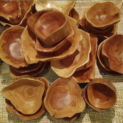 Chine Des bols rustiques en bois pour les clés, les noix, les fruits, les bonbons et les ustensiles dans une ferme durable à vendre
