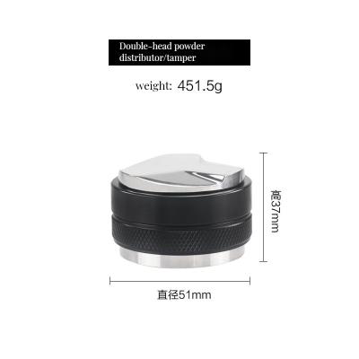 중국 54mm 듀얼 헤드 에스프레소 변조 스테인레스 스틸 커피 레벨러 도구 전문 판매용