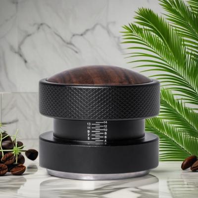 Chine Barista Coffee Tamper 51mm 53mm 58.35mm en acier inoxydable avec une casquette en bois de noyer à vendre