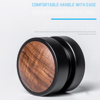 Chine 58mm Espresso tamper ensemble en acier inoxydable avec un bouchon en bois de noyer Durable et écologique à vendre