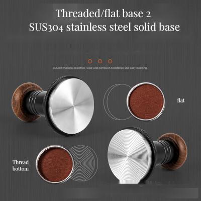 중국 조정 수심 51mm 단단한 목재 손잡이 커피 변조 스테인레스 스틸 릴 베이스 부엌 판매용