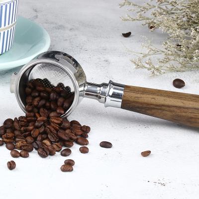 Chine Portfiltre à café en bois en acier inoxydable 51 mm en céramique en bois massif à vendre