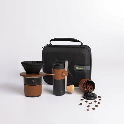 China Outdoor Portable Edelstahl Manual Kaffeemühle Klassiker Outdoor Camping Reisen Brauerei Kit enthält Keramik Filter Tasse Gießen zu verkaufen