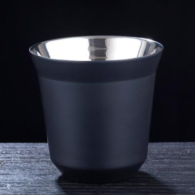 Chine Acier inoxydable 304 double couche isolée tasse de café Grip 80 ml capacité pour les parties à vendre