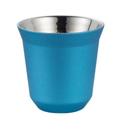 Chine Acier inoxydable 304 double couche isolée tasse de café Grip 80 ml capacité pour les parties à vendre