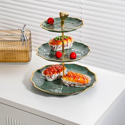 Chine Élégante plaque en papier en céramique à 3 couches pour le brunch de Pâques à vendre