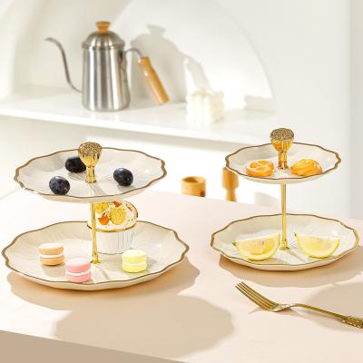 Chine Élégante plaque en papier en céramique à 3 couches pour le brunch de Pâques à vendre