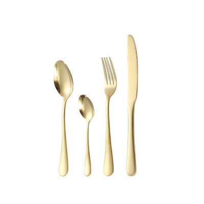 Κίνα Σπίτι Ξενοδοχείο Εστιατόριο Γάμοι 24pcs πολυτελή χρυσό μαχαιροπλαστική σετ με ανοξείδωτο χάλυβα προς πώληση