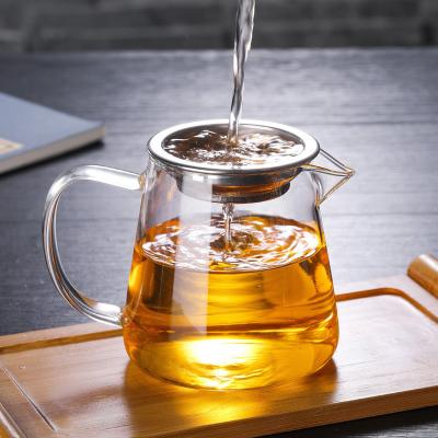 중국 500ml-1L 보로실리케이트 유리 고온 손잡이 있는 콩푸 차컵 판매용