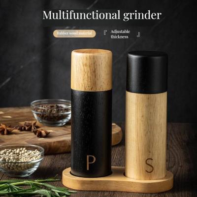 Chine Le moulin à poivre, le sel, le cœur de céramique réglable de 7 pouces, les secouettes manuelles, le bois de chêne, un design élégant. à vendre