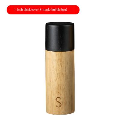 Chine Taille personnalisée de 7 pouces de chêne de sel et de poivre en bois avec broyeur en céramique réglable à vendre