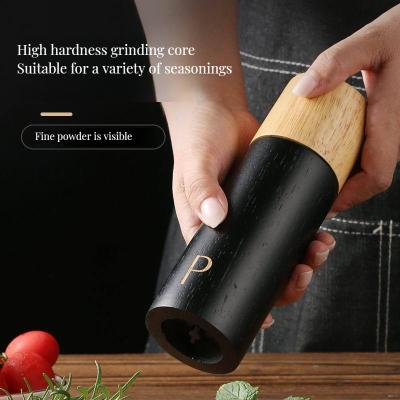 Chine Taille personnalisée de 7 pouces de chêne de sel et de poivre en bois avec broyeur en céramique réglable à vendre